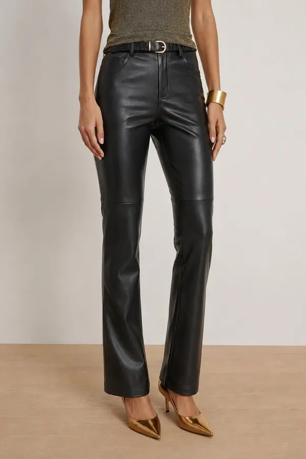 THE NOLI SHOP Jackie Leather Pant - Black