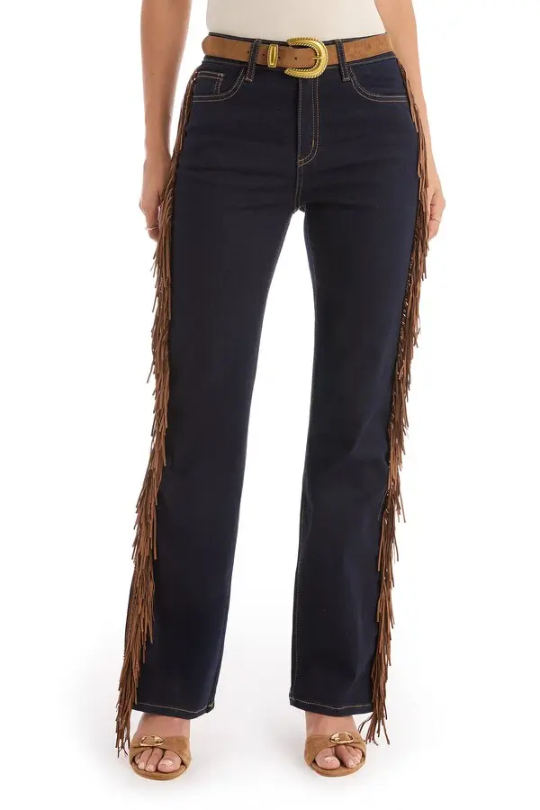 THE NOLI SHOP Ryder Fringe Jean - Indigo