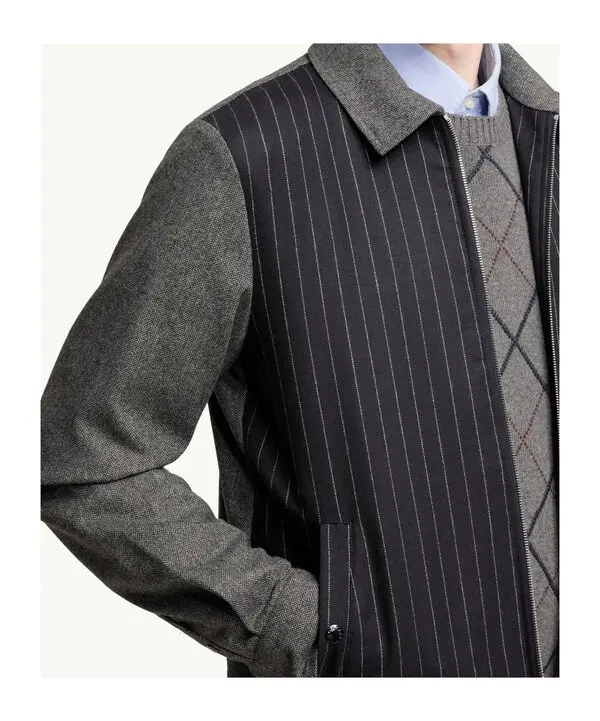 Moncler Zip-up Shirt Jacket With Pin Stripes