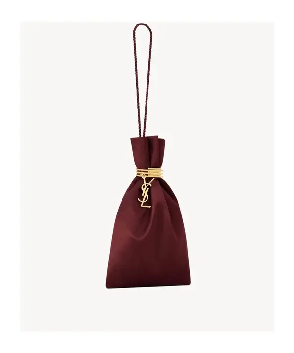 Saint Laurent Evening Logo Plaque Pouch