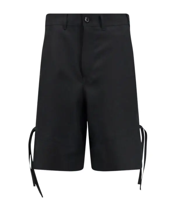 Comme Des Garçons Strap-detailed Bermuda Shorts - Black