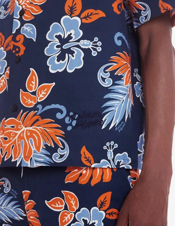 Maison Kitsuné Floral Printed Resort Shirt