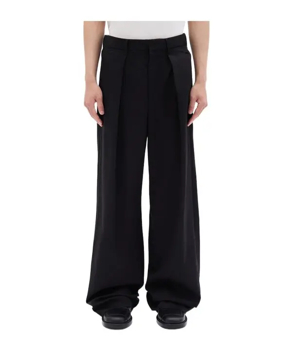 ANN DEMEULEMEESTER Botel Pleated Trousers - Black