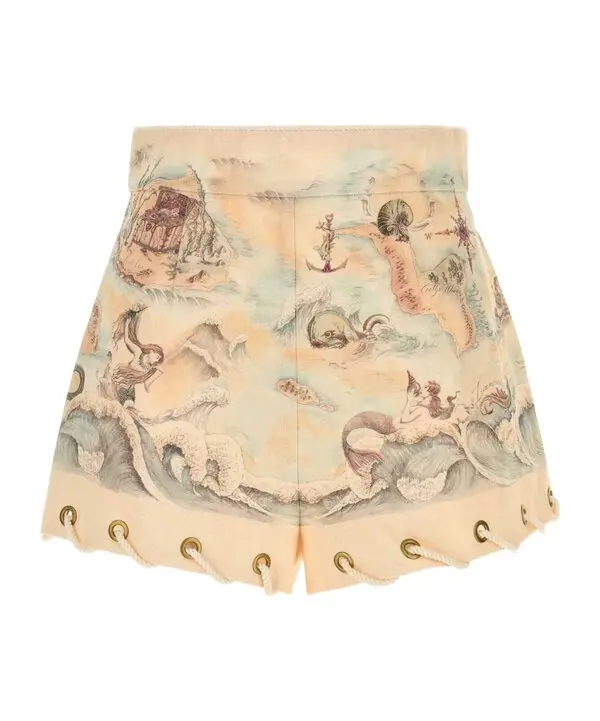 Zimmermann Printed Shorts - Beige