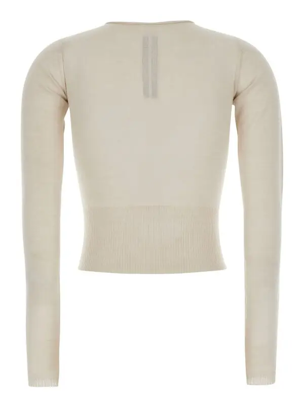 Rick Owens Cut-out Cropped Knitted Sweater