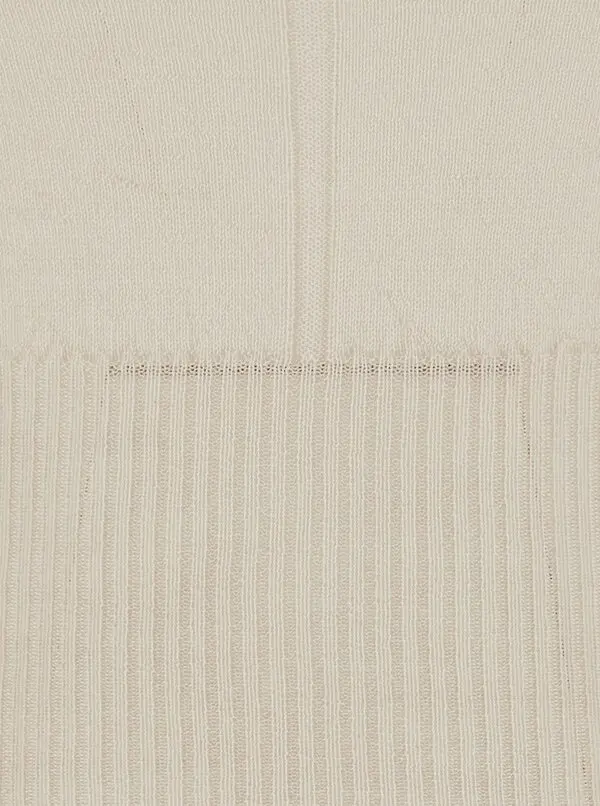 Rick Owens Cut-out Cropped Knitted Sweater