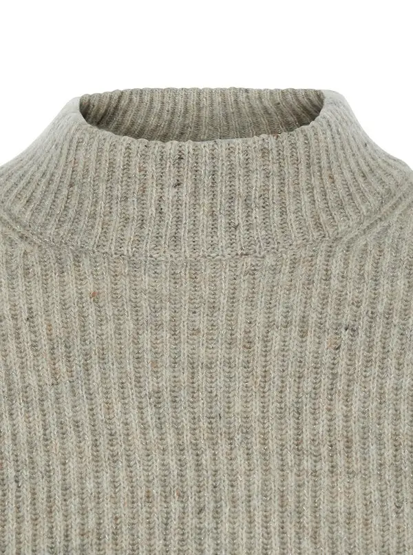 Brunello Cucinelli Lurex Ribbed Knitted Sweater