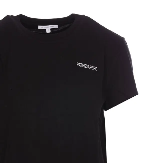 Patrizia Pepe Logo Embroidered Jersey T-shirt