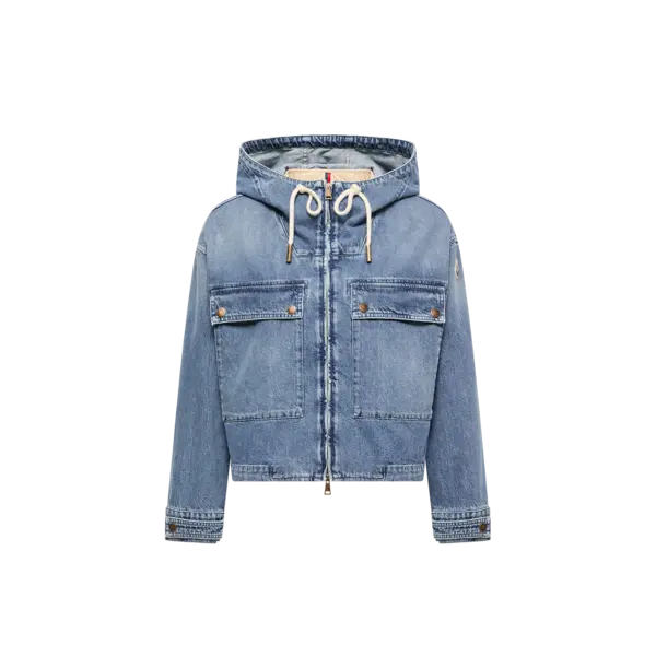 Moncler Ecrevisse 3-in-1 Denim Down Jacket - Blue