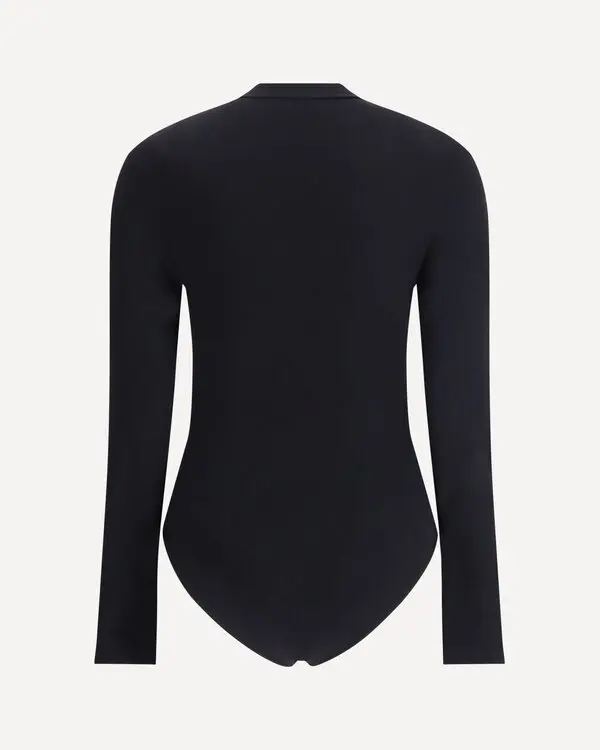 Wolford Shaping Body With Turtleneck And Long Sleeves - Black