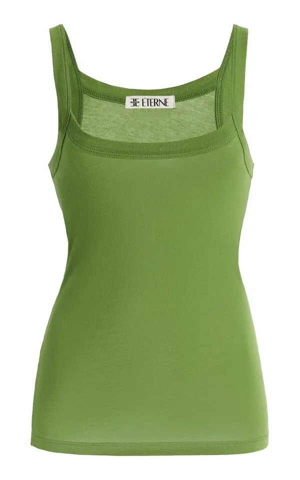 Eterne Duke Cotton-modal Tank Top - Green