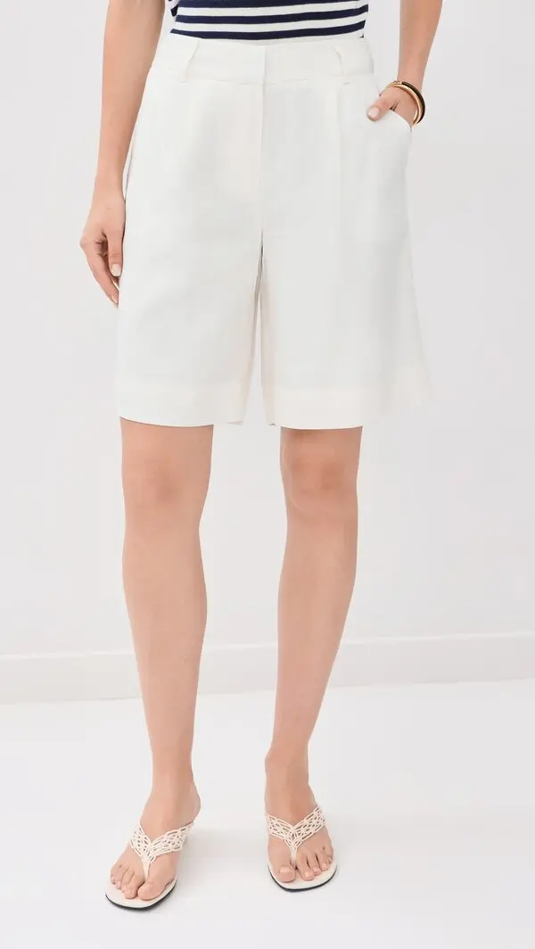 ROWING BLAZERS Linen Tencel Blend Bermuda Trousers