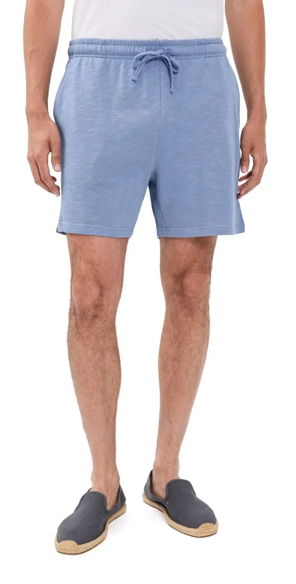 Onia Slub Terry Pull On Shorts - Soft Blue
