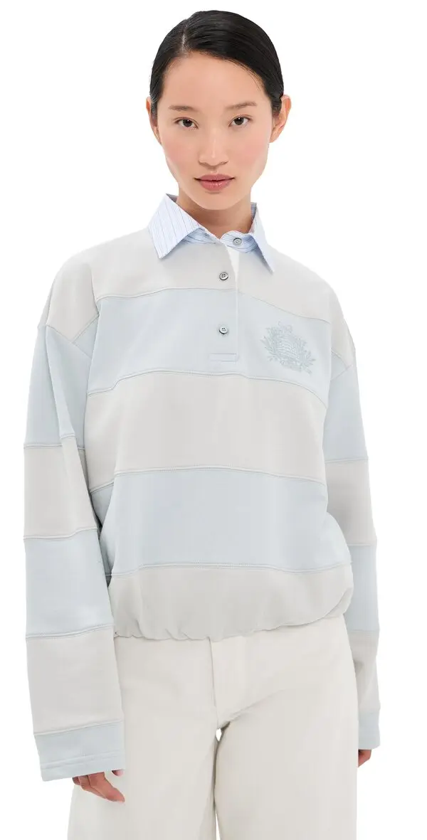 Acne Studios Polo Sweatshirt - Light Blue/grey