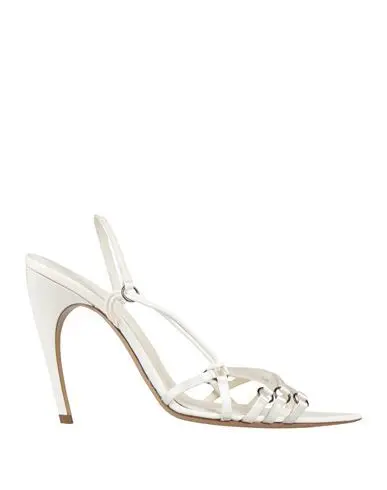 NENSI DOJAKA Sandals Size Textile Fibers, Leather - White