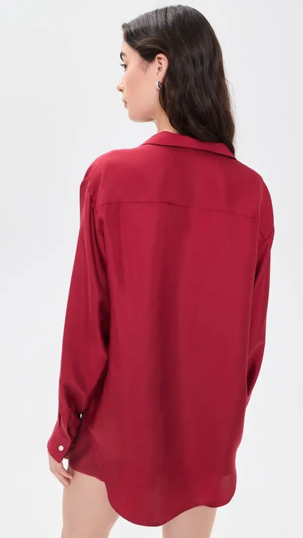 Comme Si Notched Collar Long Sleeve Shirt