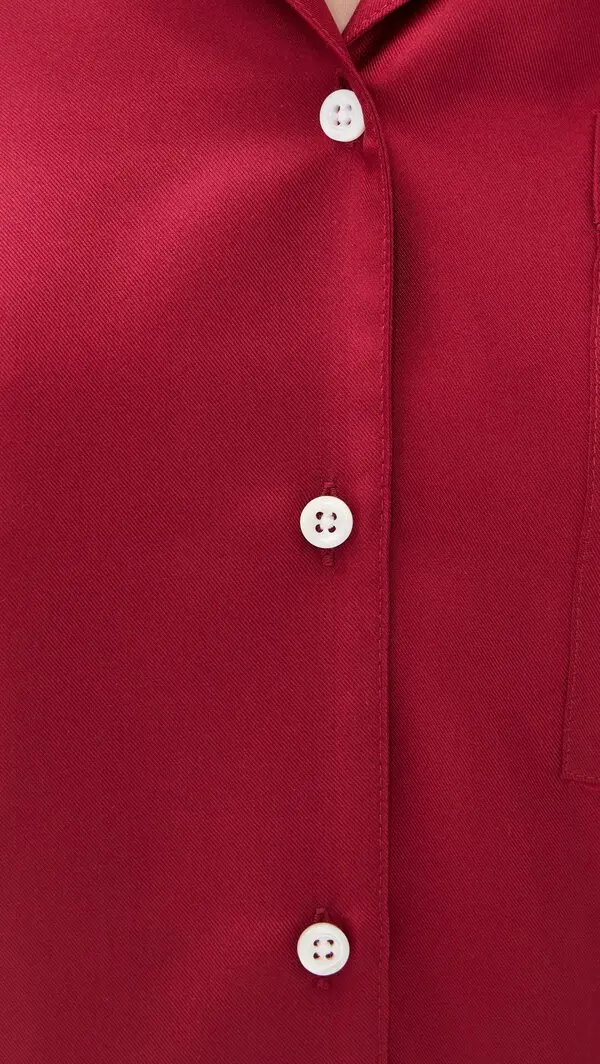 Comme Si Notched Collar Long Sleeve Shirt