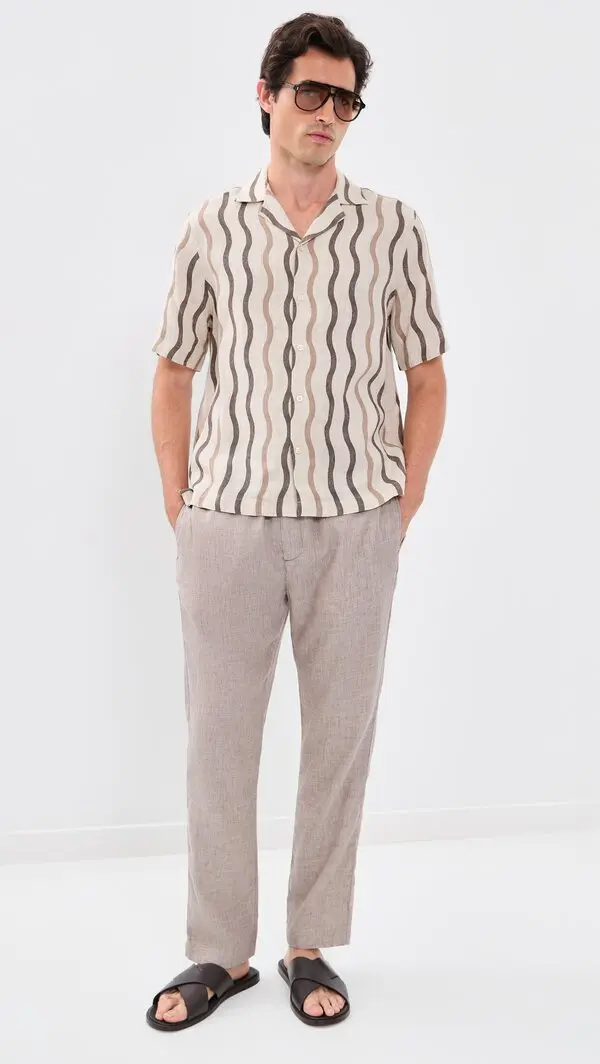 Frescobol Carioca Roberto Linen Cabana Shirt