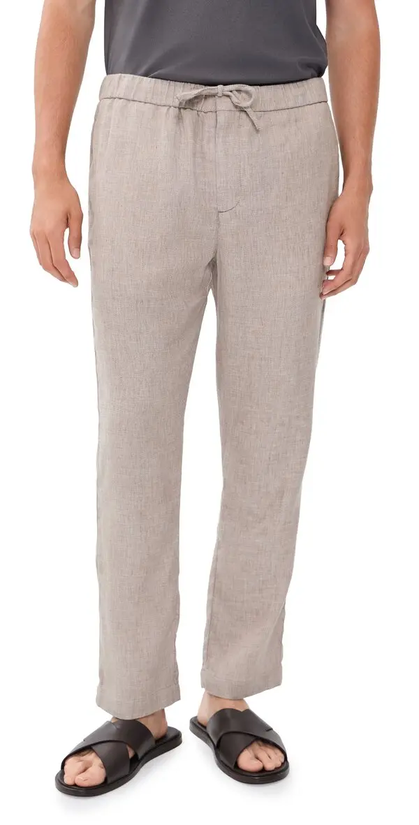 Frescobol Carioca Oscar Linen Chino Pants - Light Brown