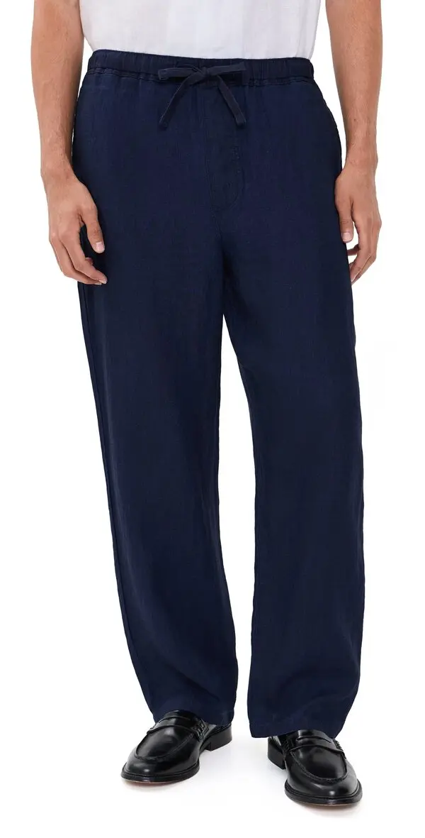 FRAME Drawstring Linen Pants - Rinse