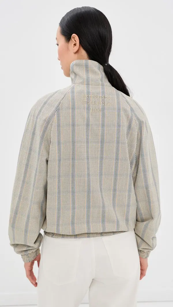Acne Studios Plaid Bomber Funnel Neck Jacket