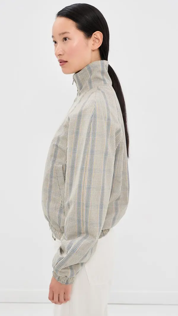 Acne Studios Plaid Bomber Funnel Neck Jacket