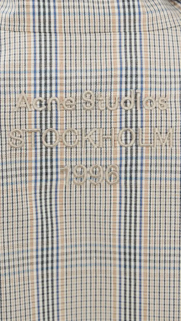 Acne Studios Plaid Bomber Funnel Neck Jacket