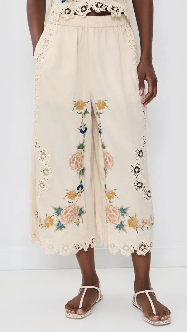 Sea Adonna Embroidered Pants