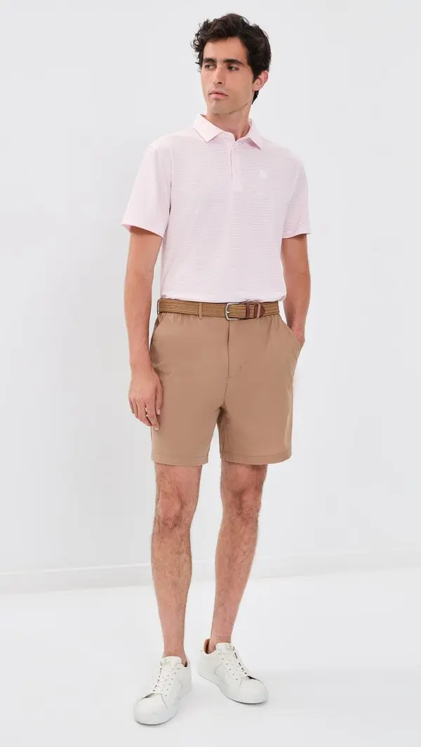 QUIET GOLF Remy Stripe Polo
