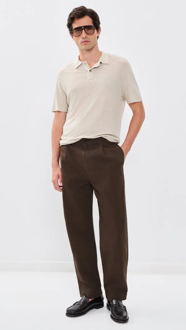 Madewell Cotton Twill Single Pleat Pants
