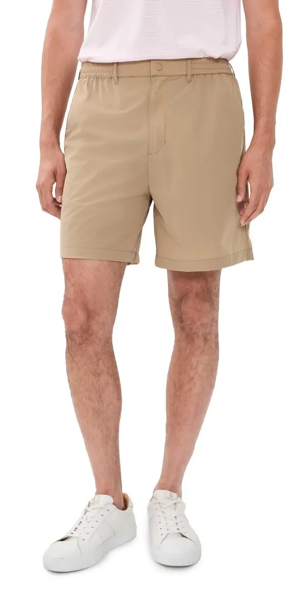 QUIET GOLF Tech Nylon Shorts 6.75 - Taupe