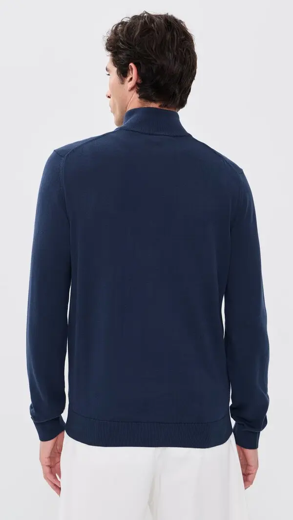 Lacoste Cotton Quarter Zip Sweater