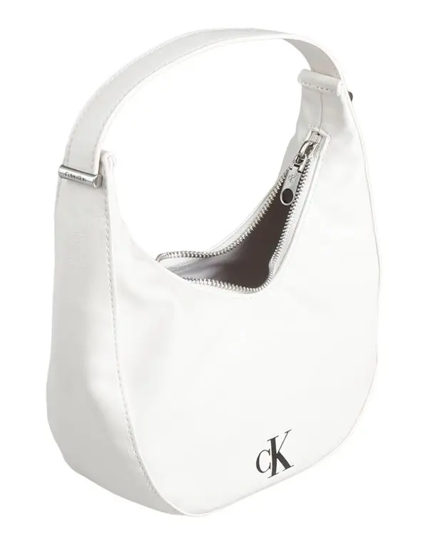 Calvin Klein Handbag Ivory Recycled Polyester, Polyurethane - White