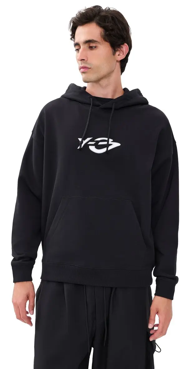 Y3 Liquid Logo Hoodie - Black