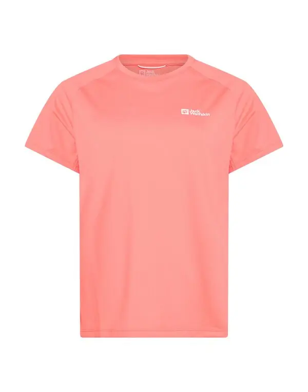 JACK WOLFSKIN T-shirt Coral Size Polyester