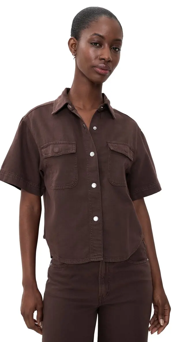 Madewell Airy Denim Utility-pocket Shirt - Cocoa