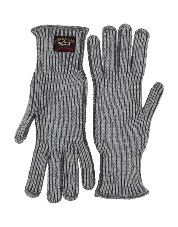 Paul & Shark Gloves Dark Size Merino Wool - Grey