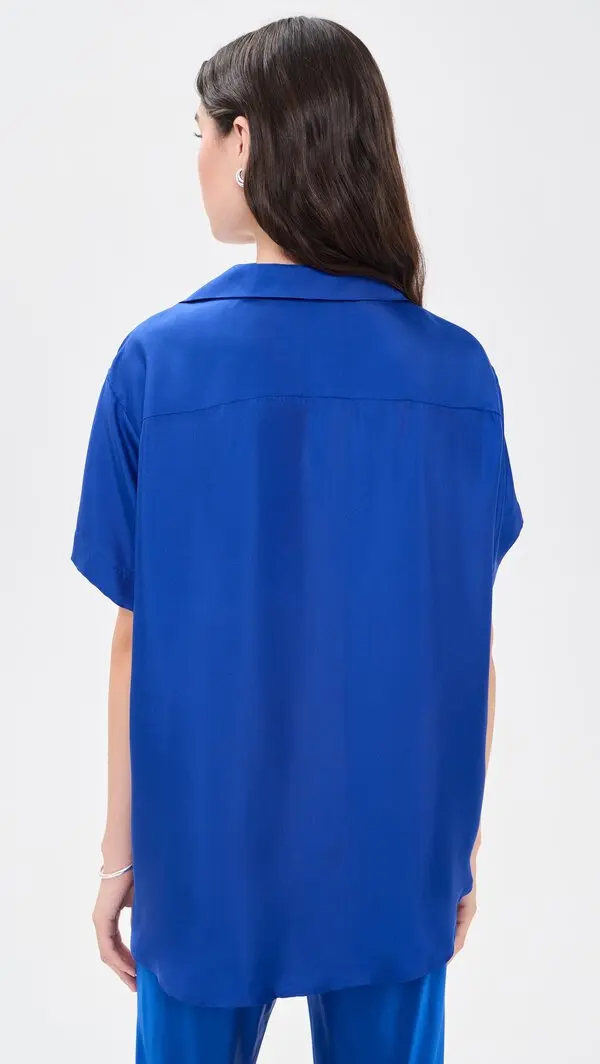 Comme Si Notched Collar Short Sleeve Shirt