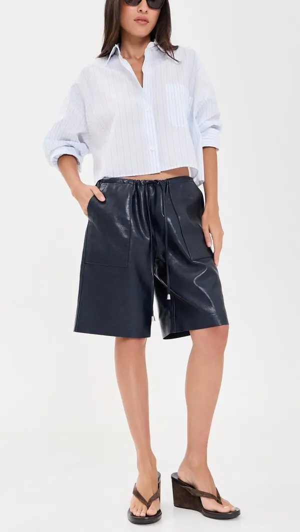 Rag & Bone Claire Faux Leather Shorts