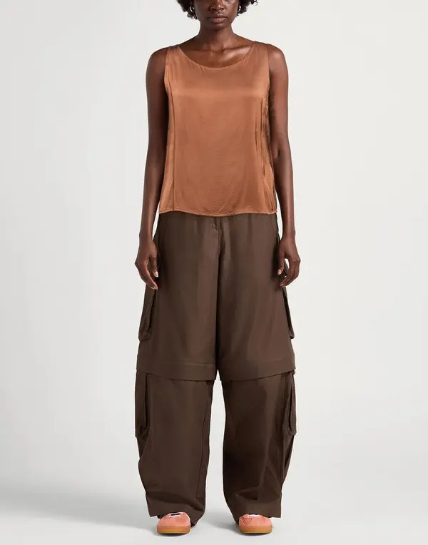 MANILA GRACE Sleeveless Crewneck Top In Viscose And Elastane