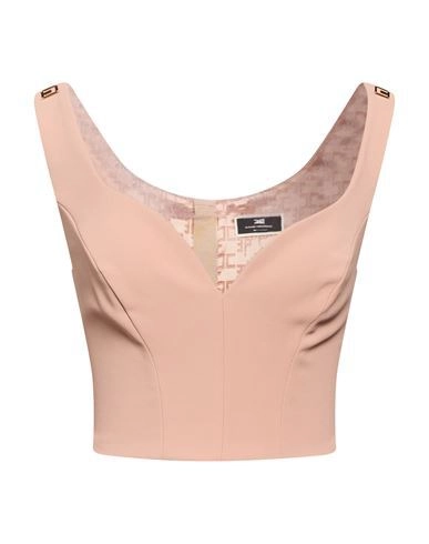 Elisabetta Franchi Corset Top With Sweetheart Neckline - Blush