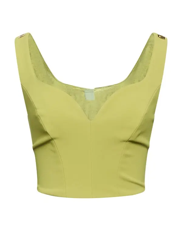 Elisabetta Franchi Lime Polyester Elastane Corset Top