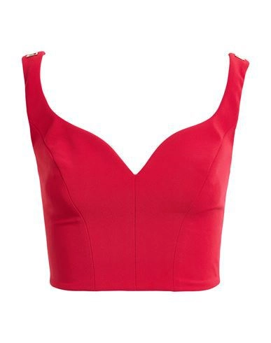Elisabetta Franchi Lime Polyester Elastane Corset Top - Red