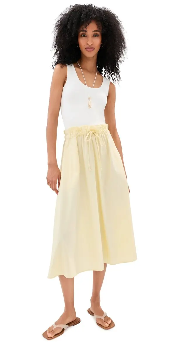 LE BOP Alexia Midi Dress - Ivory/butter