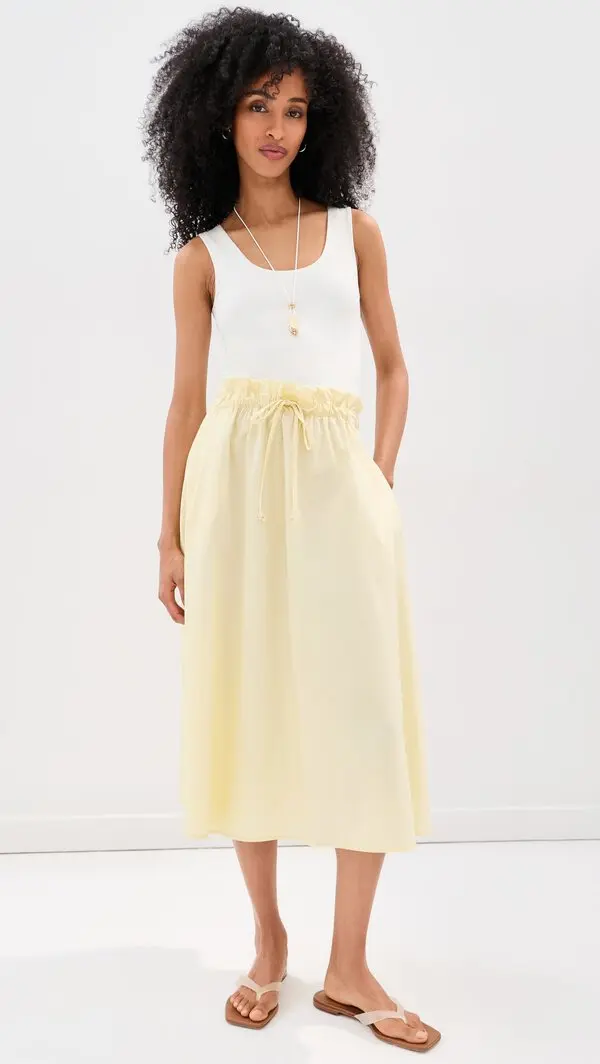 LE BOP Alexia Midi Dress - Ivory/butter