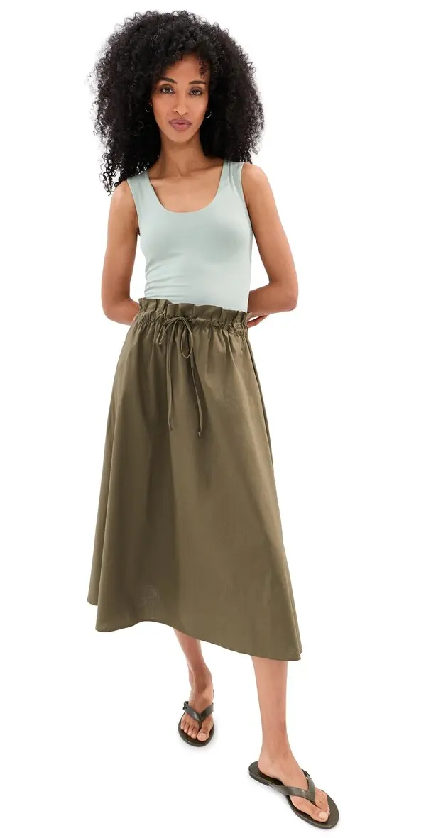 LE BOP Alexia Midi Dress - Sage/olive