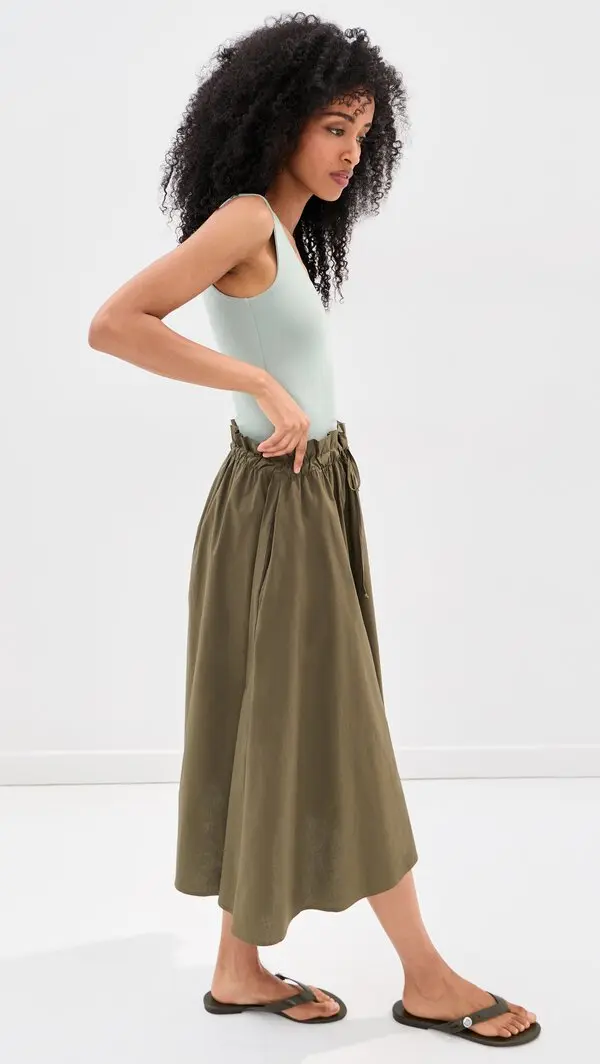 LE BOP Alexia Midi Dress - Sage/olive