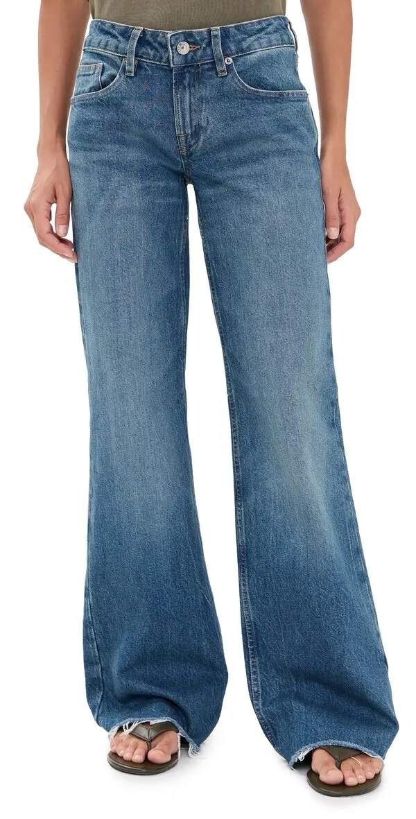 Good American Vintage Low Rise Loose Jeans - Troubled Water
