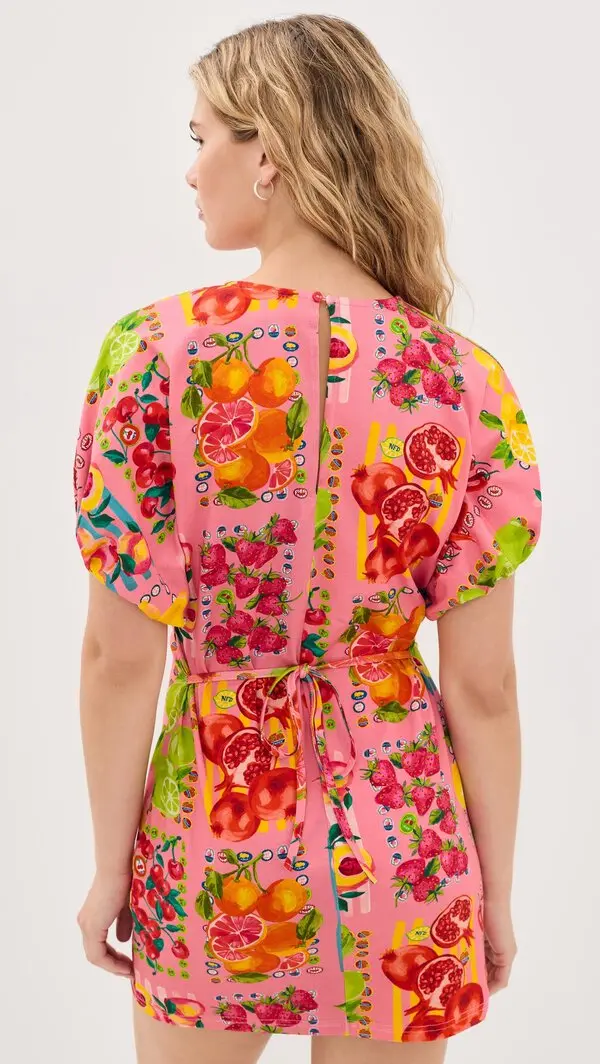 NEVER FULLY DRESSED Fruit Stamps Mini Dress