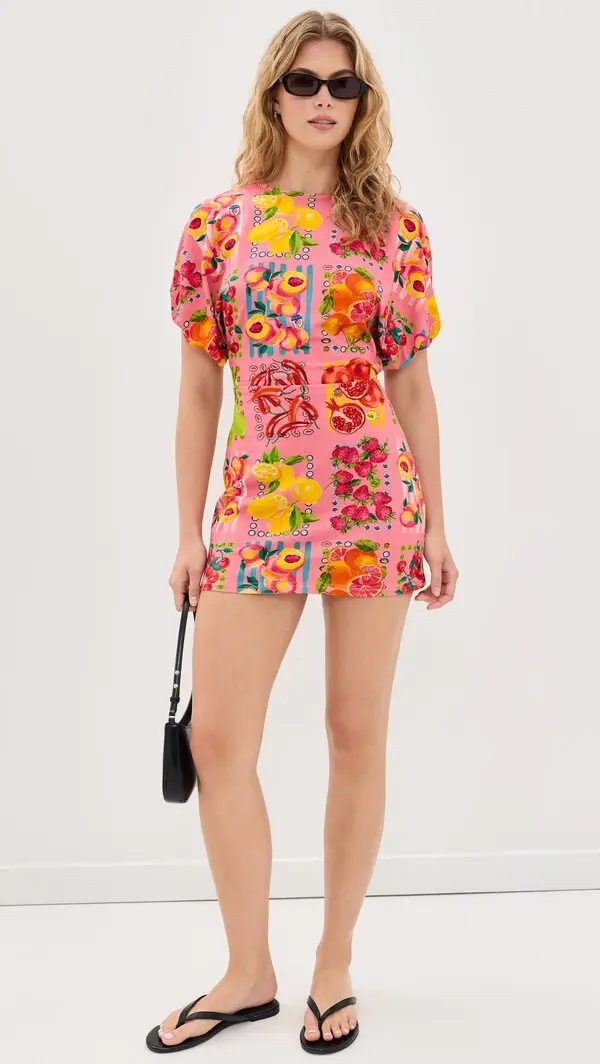 NEVER FULLY DRESSED Fruit Stamps Mini Dress